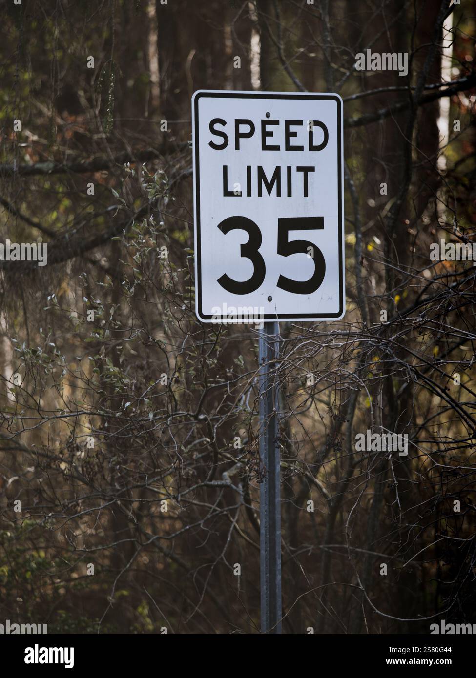 Slow Residential Traffic Speed Limit Sign Stock Photo - Alamy