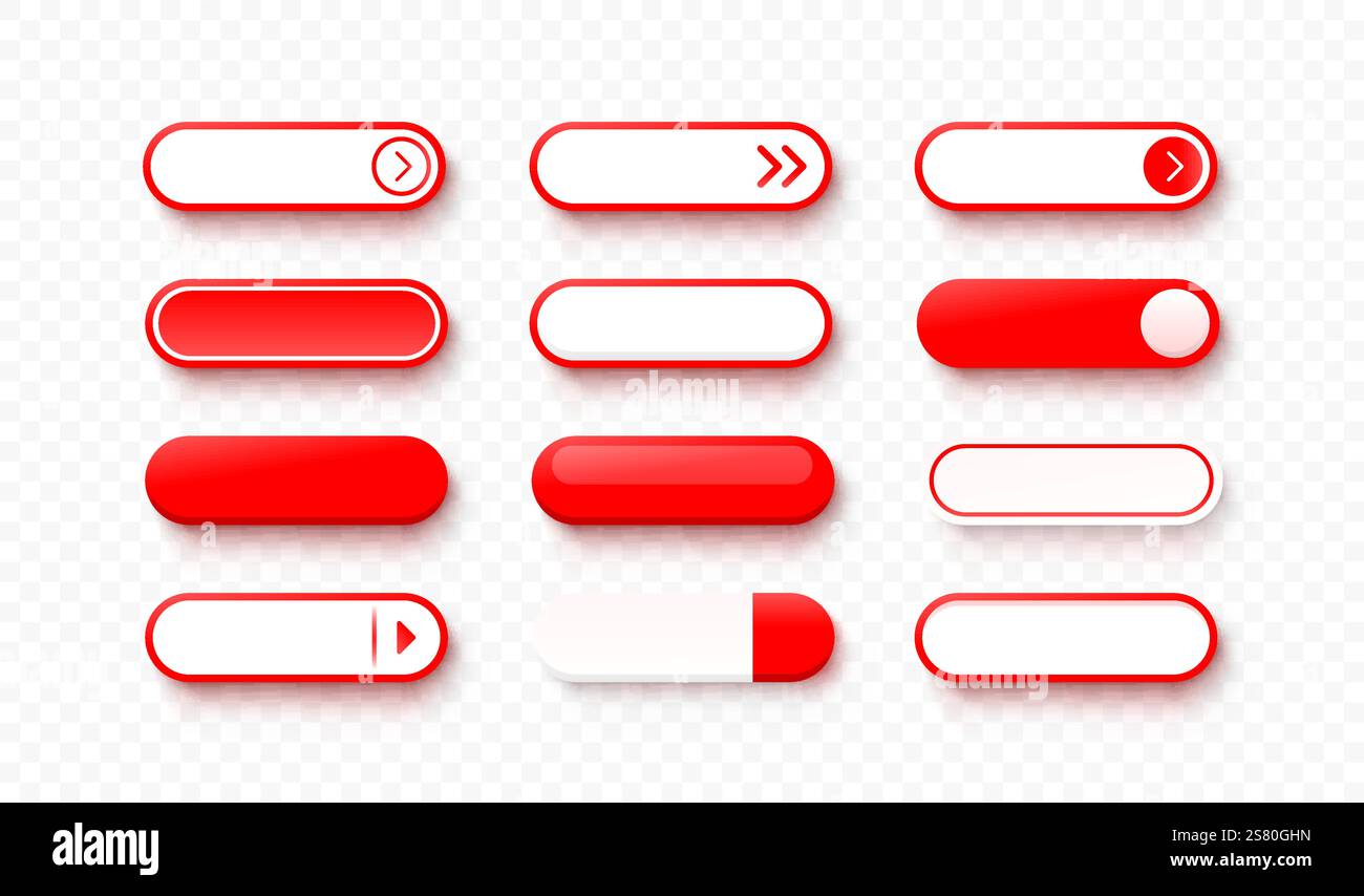 Click here button set, link mouse click, transparent background. Vector Stock Vector Image & Art ...