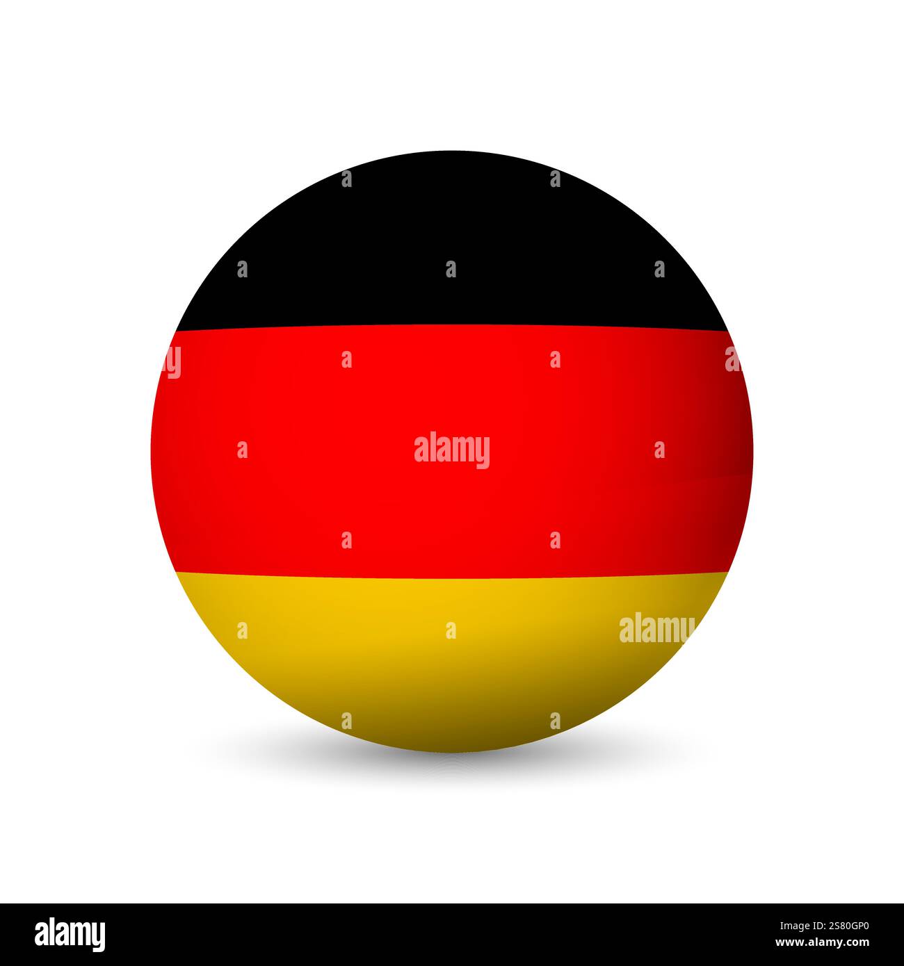 Germany flag - 3D sphere in colours of flag representing a country ...