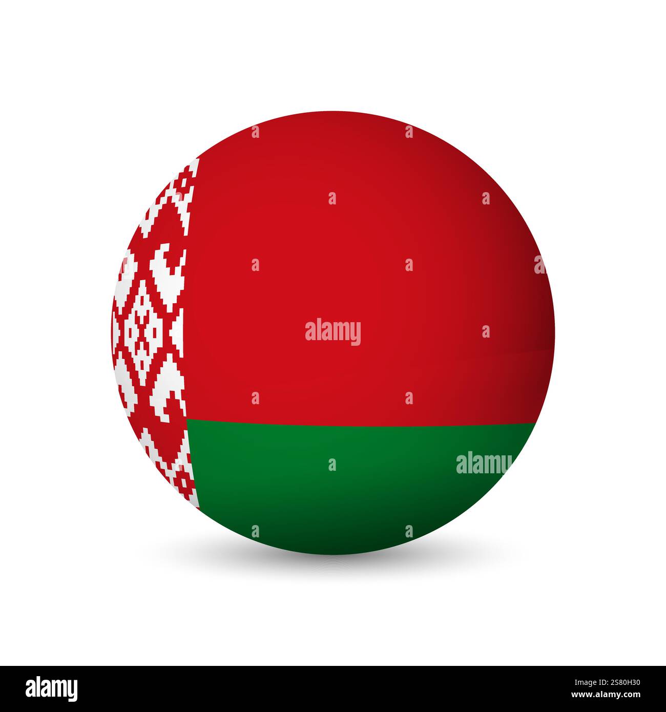 Belarus flag - 3D sphere in colours of flag representing a country ...