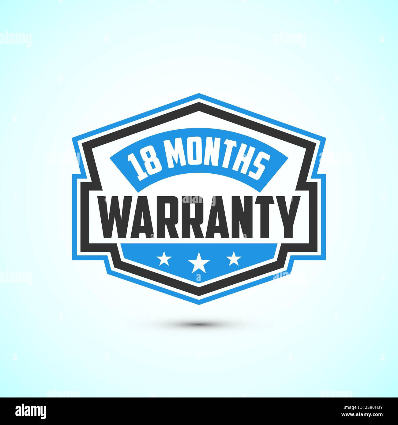 Advertising 18 months warranty emblem for label, icon, logo, badge ...