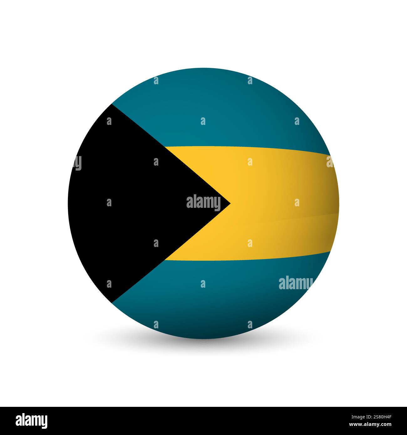 Bahamas flag - 3D sphere in colours of flag representing a country ...