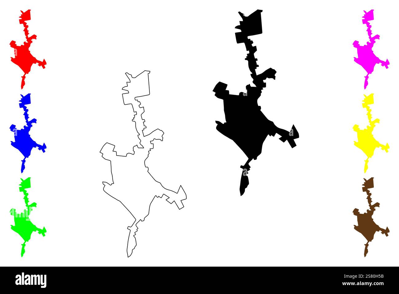 Socorro vector outline map hi-res stock photography and images - Alamy