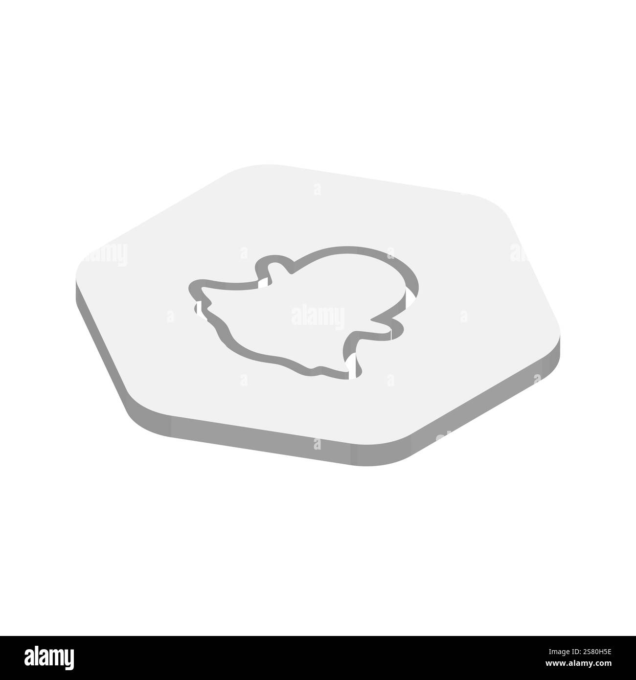 Snapchat instant messaging app icon. 3D isometric vector illustration ...