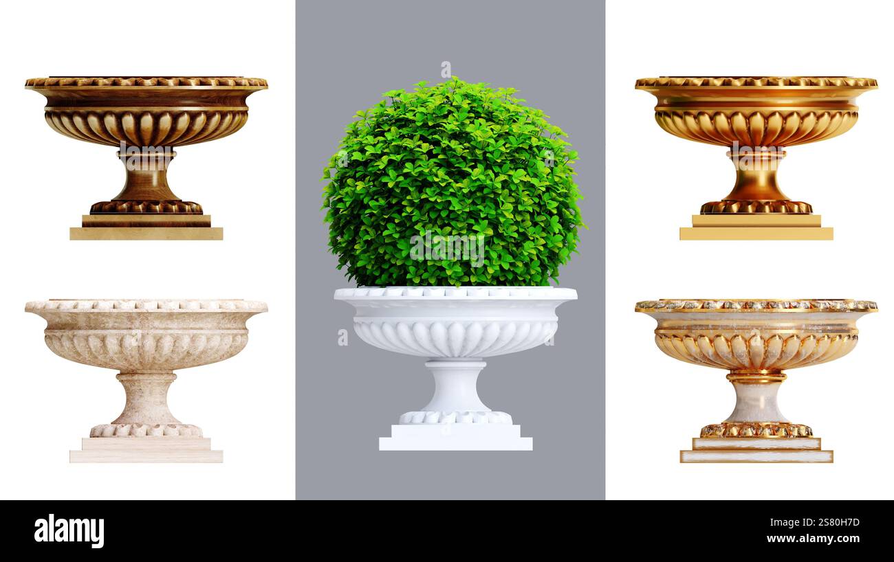 Set of classic ceramic antique vases Stock Photo - Alamy