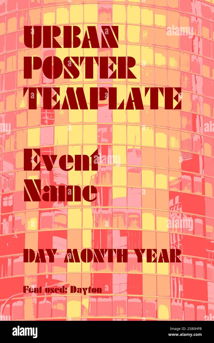 Vector city poster illustration. Urban background with office buildings ...