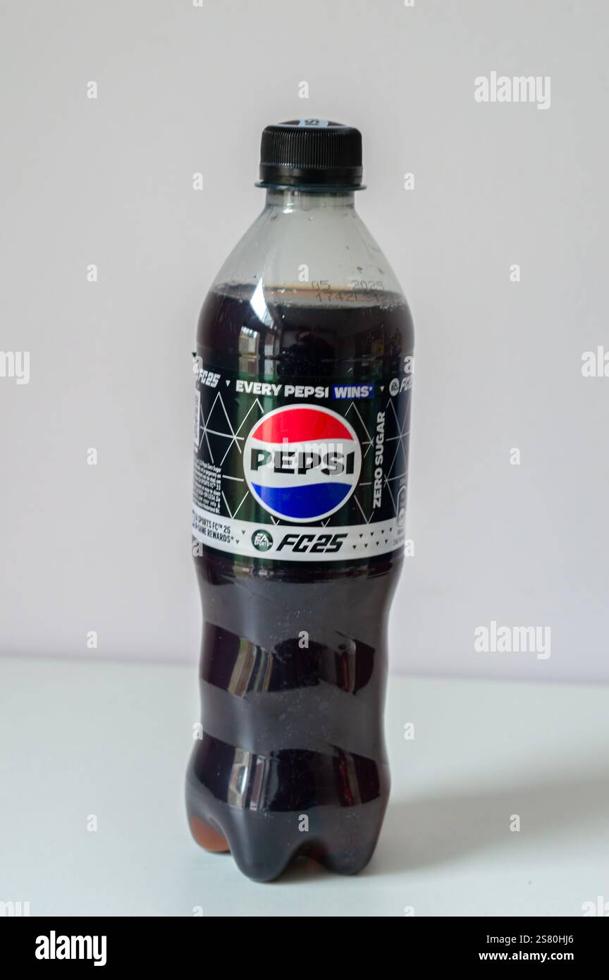 Close Up Bottle Pepsi FC25 At Amsterdam The Netherlands 16-1-2025 Stock ...