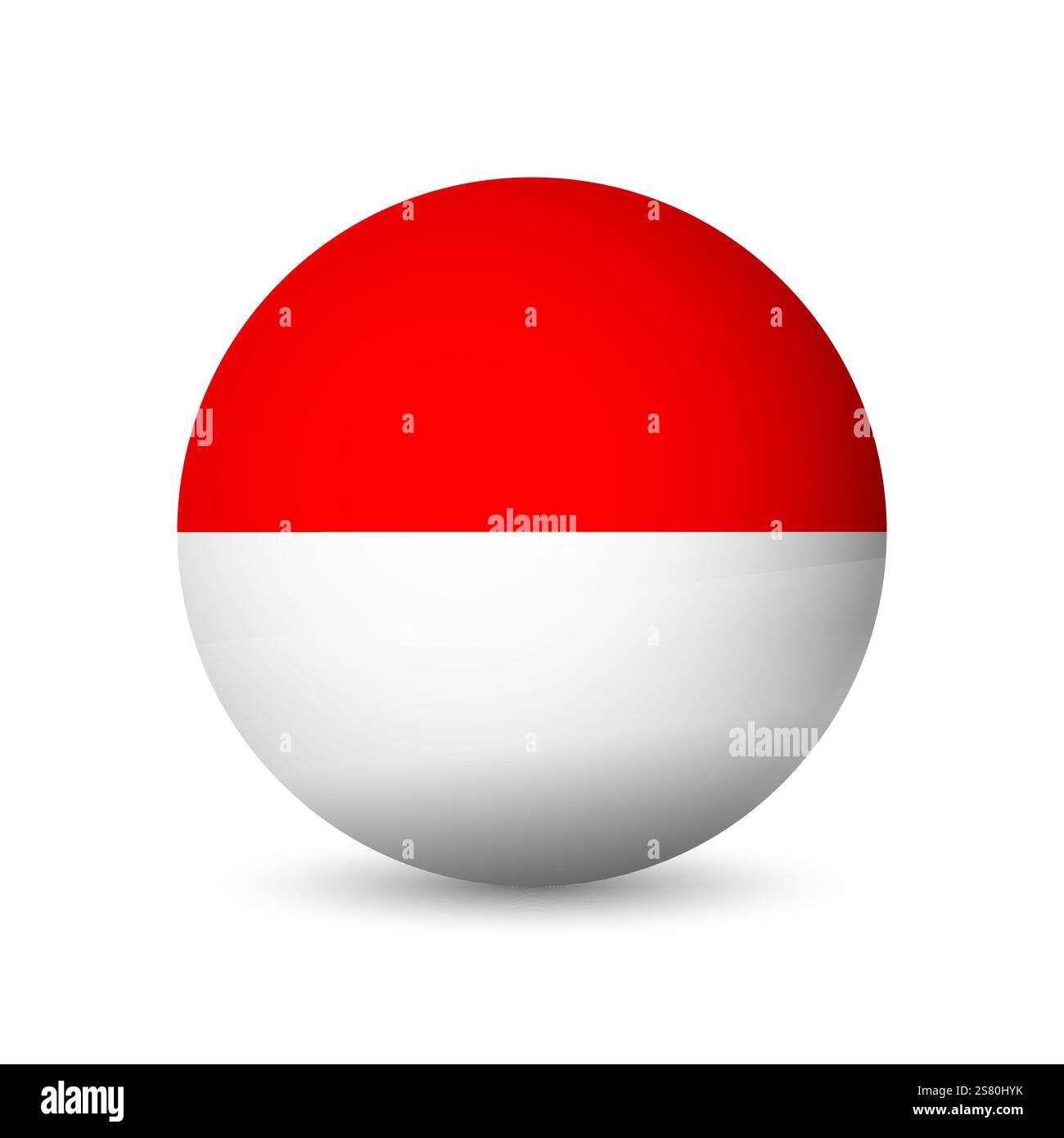 Indonesia flag - 3D sphere in colours of flag representing a country ...