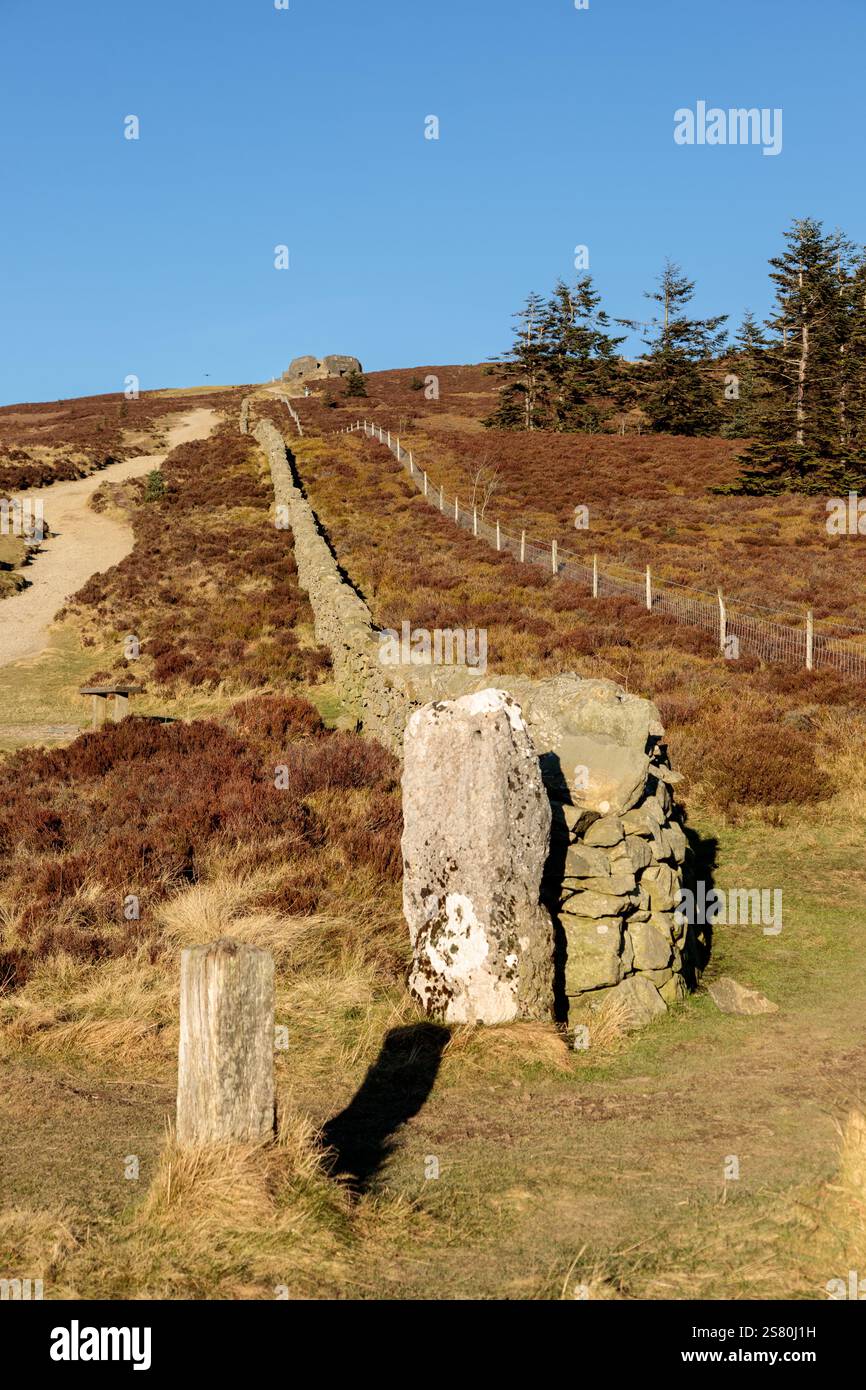 The Jubilee Tower on the summit of Moel Famau in the Clwydian Range ...