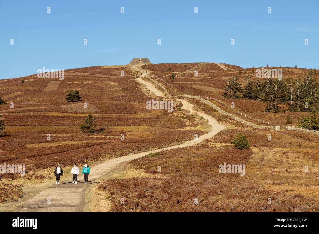The Jubilee Tower on the summit of Moel Famau in the Clwydian Range ...