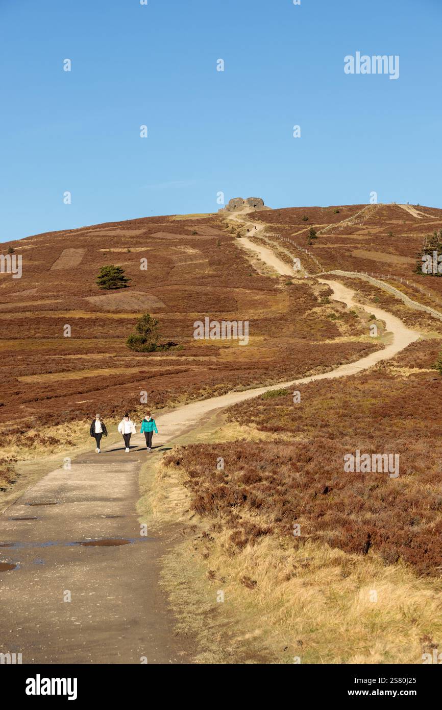 The Jubilee Tower on the summit of Moel Famau in the Clwydian Range ...