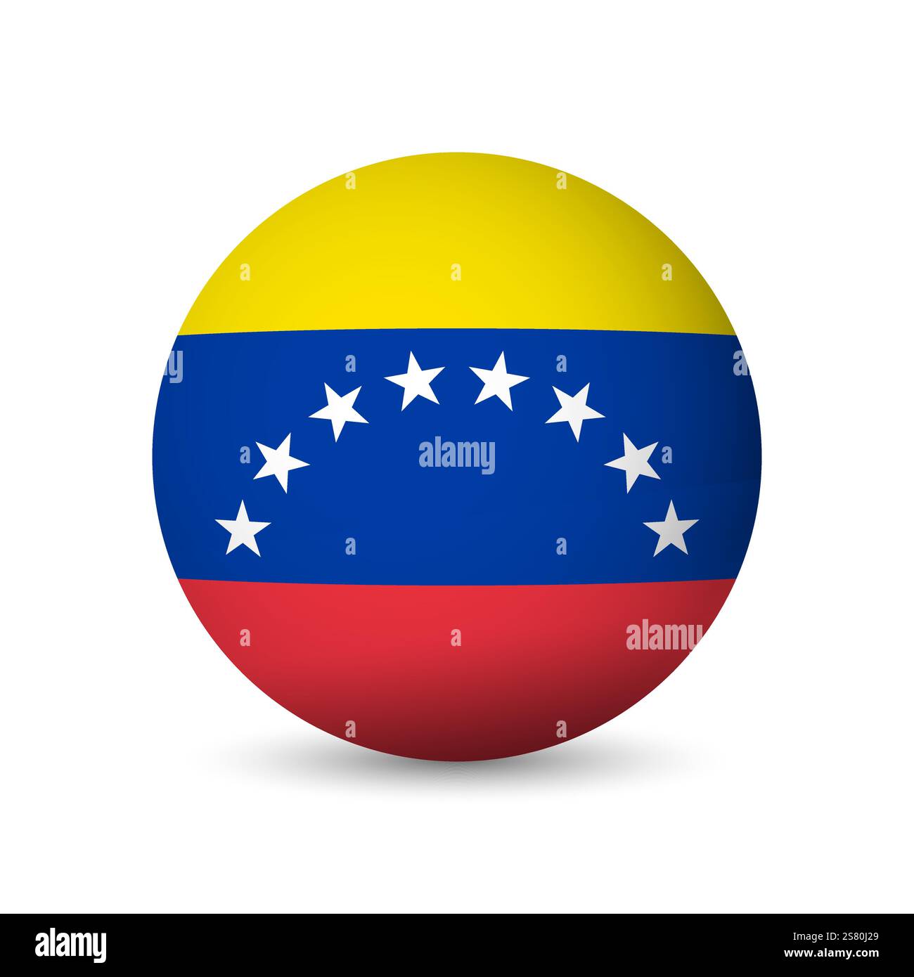 Venezuela flag - 3D sphere in colours of flag representing a country ...