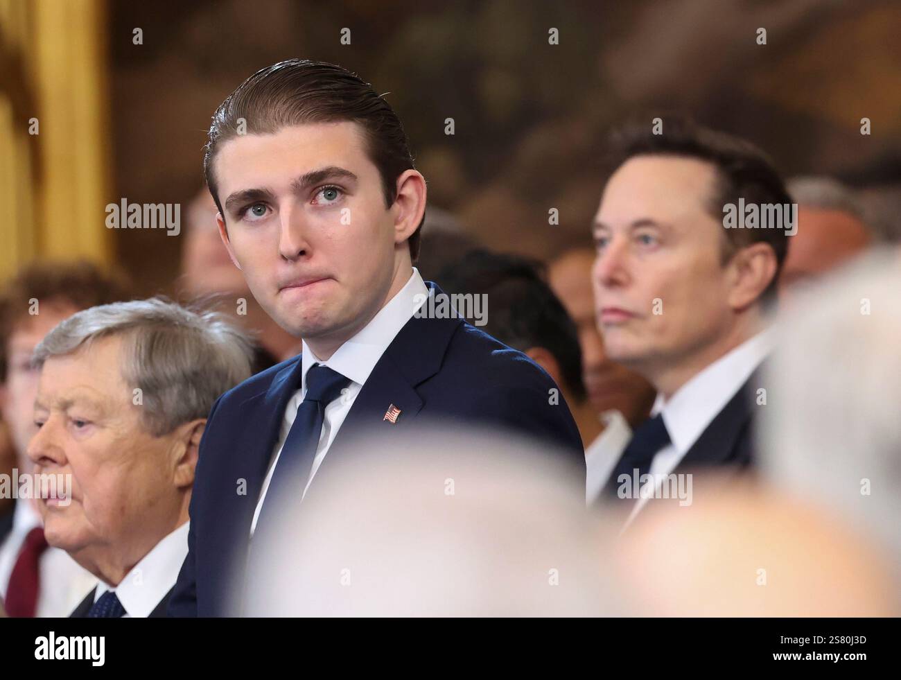 Washington, United States. 20th Jan, 2025. Barron Trump, youngest son ...