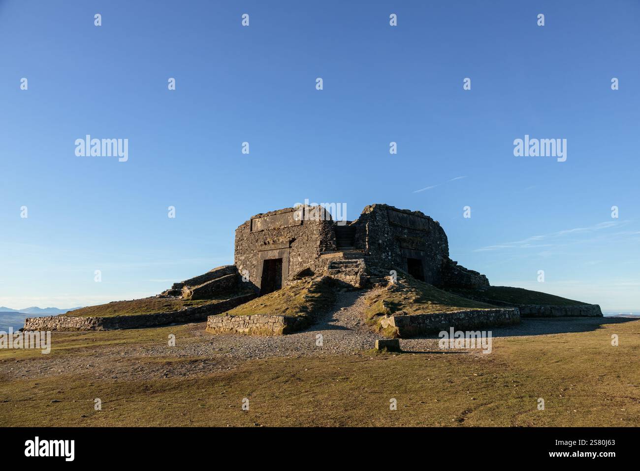 The Jubilee Tower on the summit of Moel Famau in the Clwydian Range ...