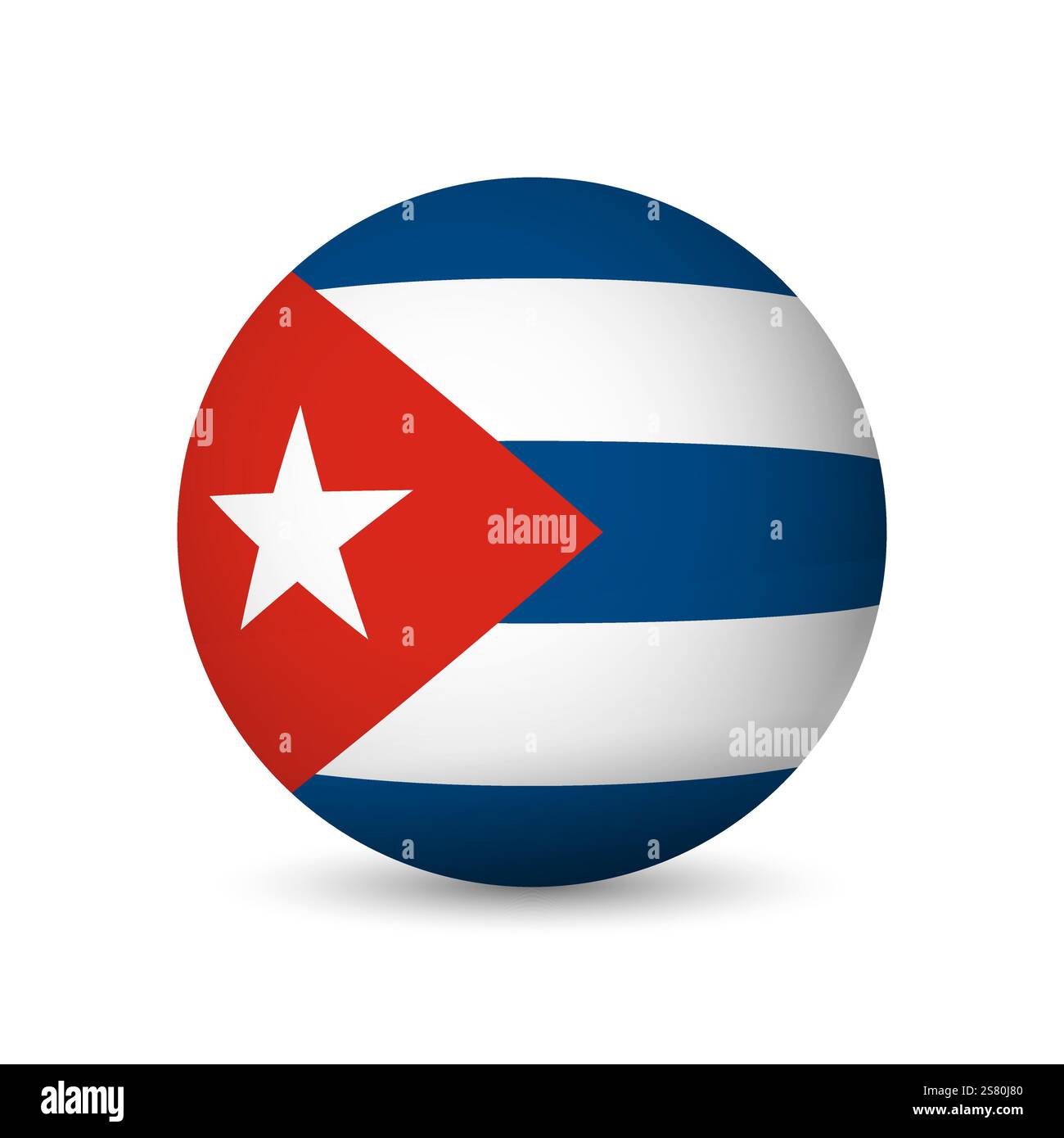 Cuba flag - 3D sphere in colours of flag representing a country ...