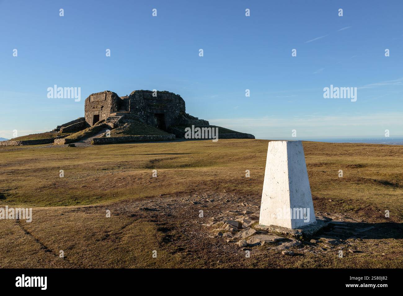 The Jubilee Tower on the summit of Moel Famau in the Clwydian Range ...