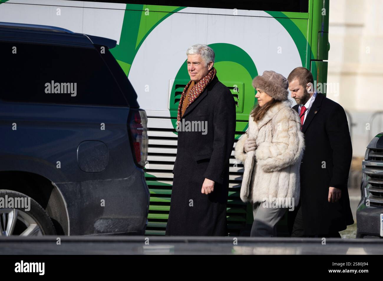 Supreme Court Justice Neil Gorsuch arrives at the U.S. Capitol building ...