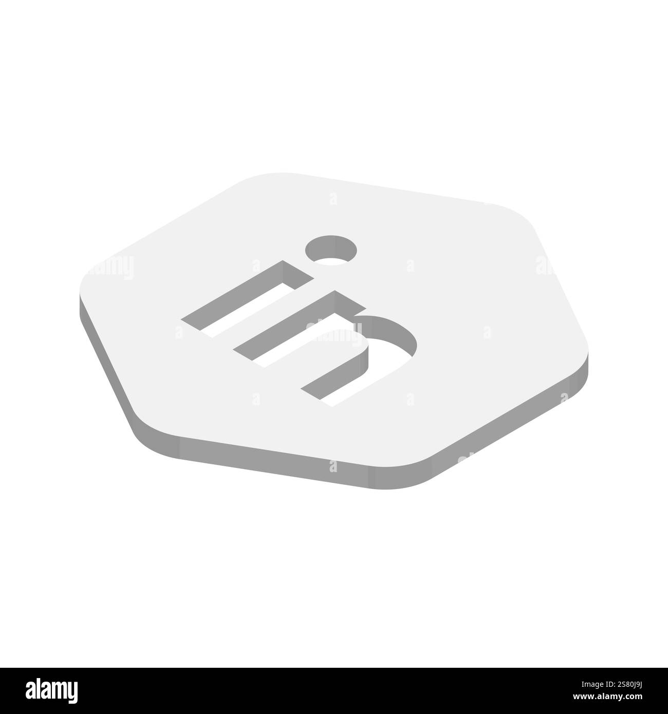 LinkedIn social media app icon. 3D isometric vector illustration Stock ...