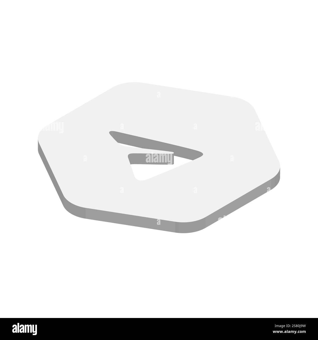 Telegram instant messaging app icon. 3D isometric vector illustration ...