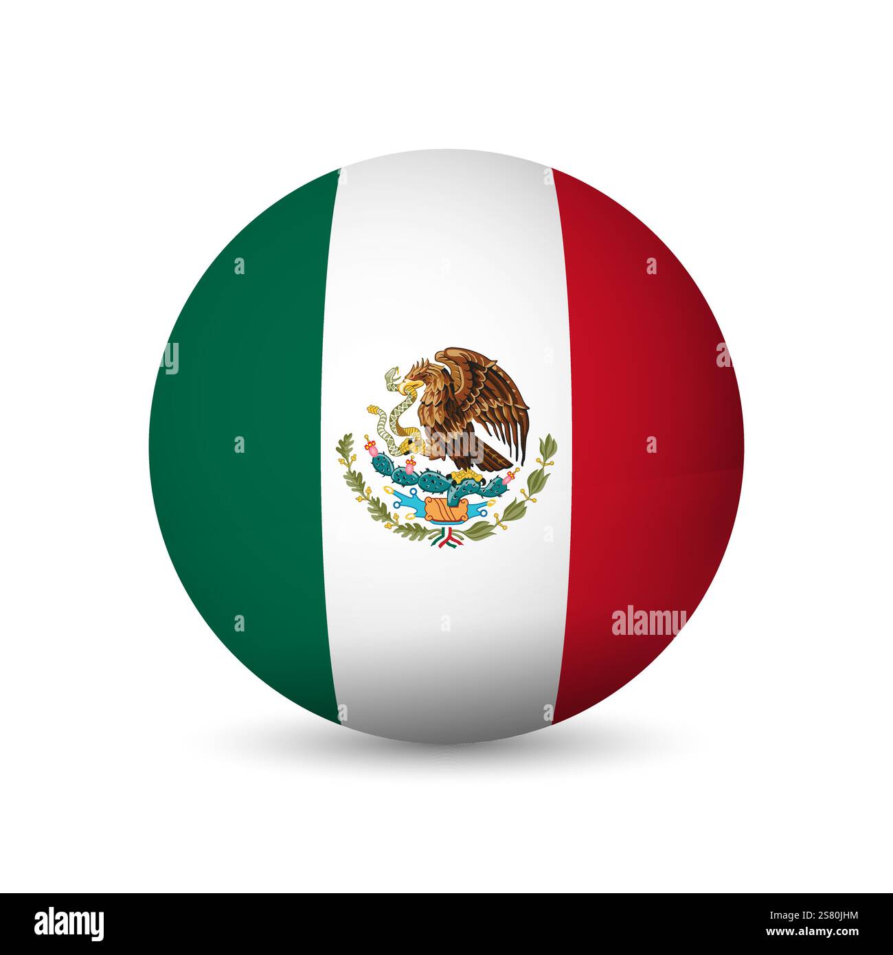 Mexico flag - 3D sphere in colours of flag representing a country ...