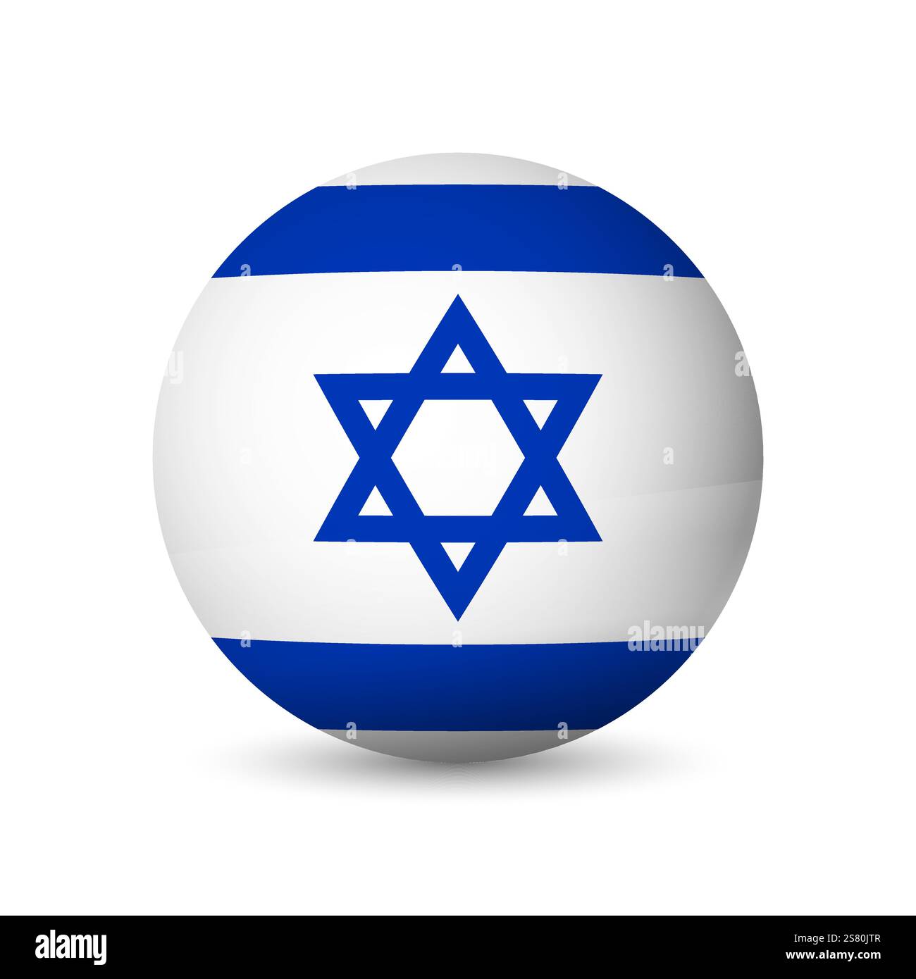 Israel flag - 3D sphere in colours of flag representing a country ...