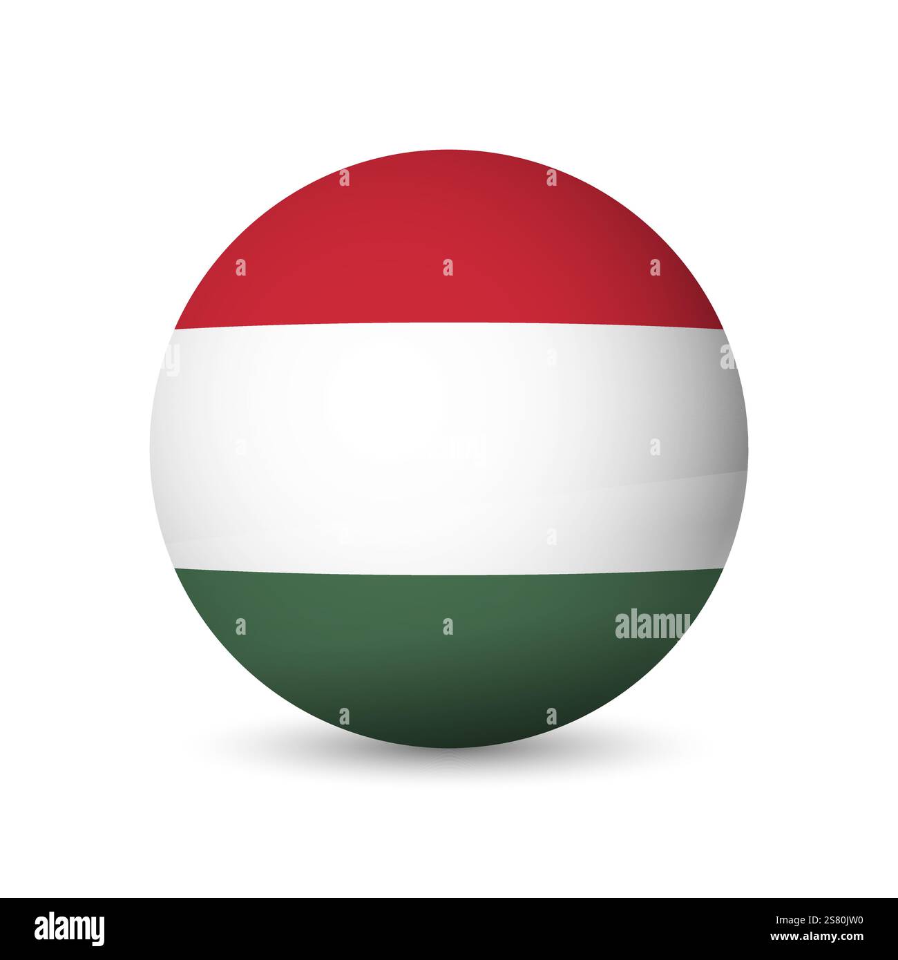 Hungary flag - 3D sphere in colours of flag representing a country ...