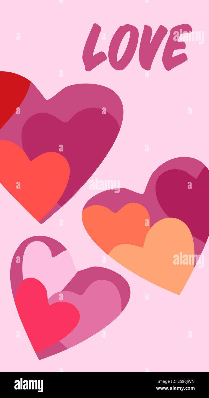 A set of romantic patterns featuring hearts, flowers, and Cupids ...