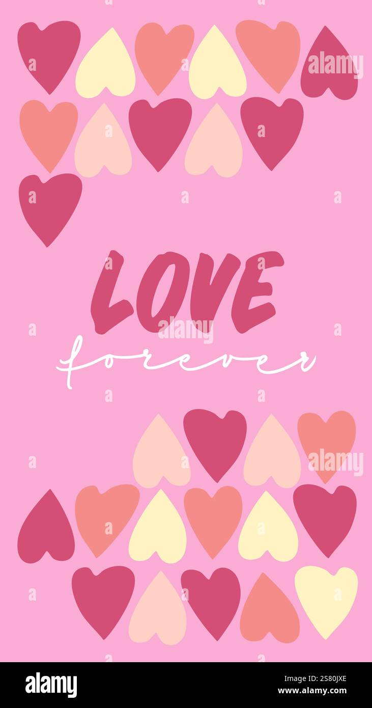 A set of romantic patterns featuring hearts, flowers, and Cupids ...