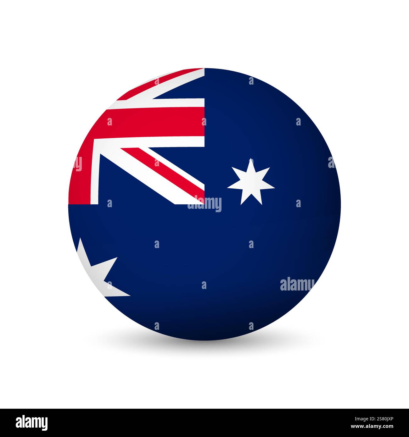 Australia flag - 3D sphere in colours of flag representing a country ...