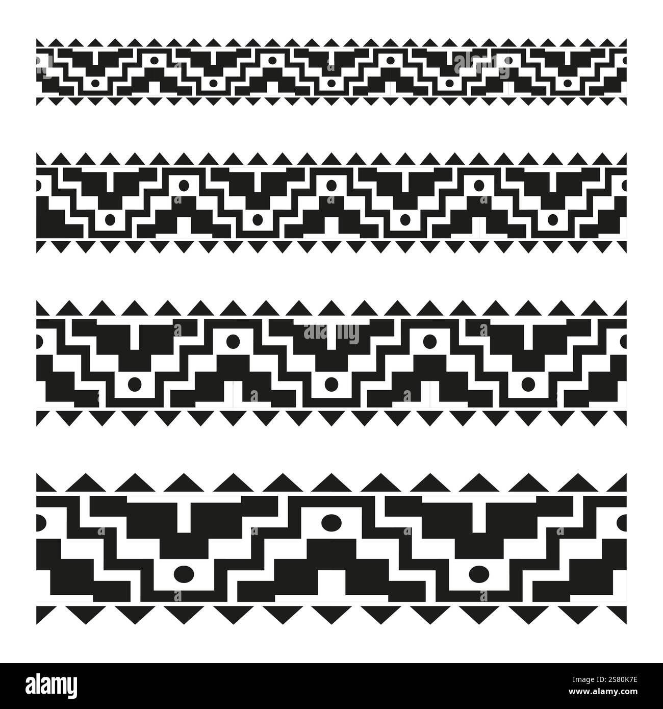 Decorative border design. Abstract black lines. Geometric vector ...