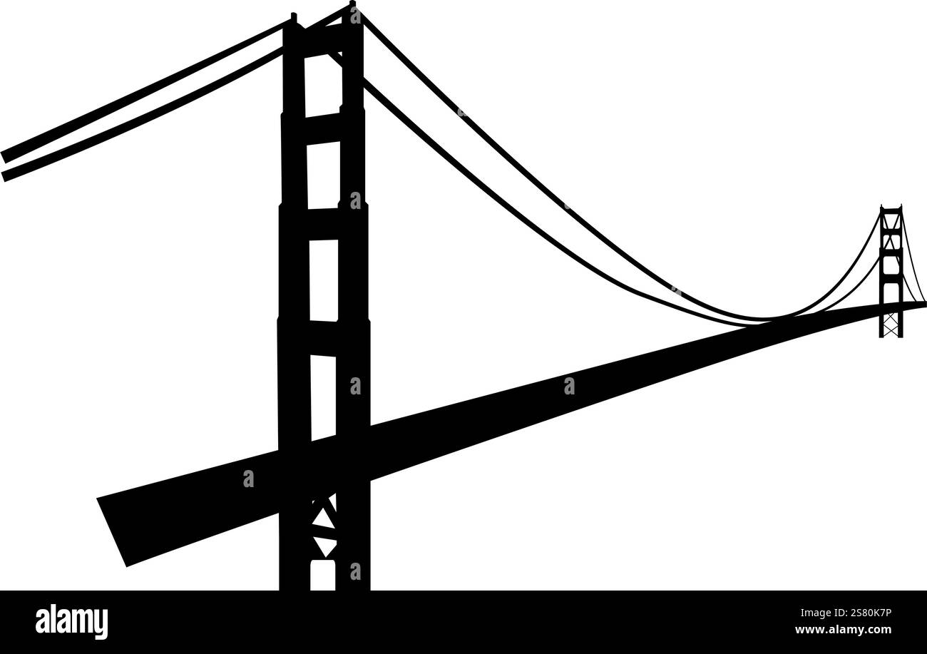 Golden Gate Bridge Digital EPS Vector File | High-Quality Landmark ...