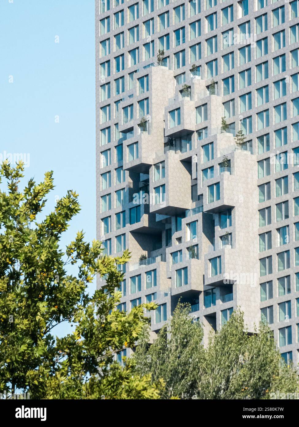 Minimalistic picture of Downtown One in Tirana, Albania Stock Photo - Alamy