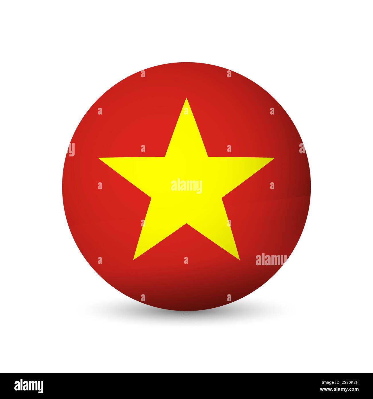 Vietnam flag - 3D sphere in colours of flag representing a country ...