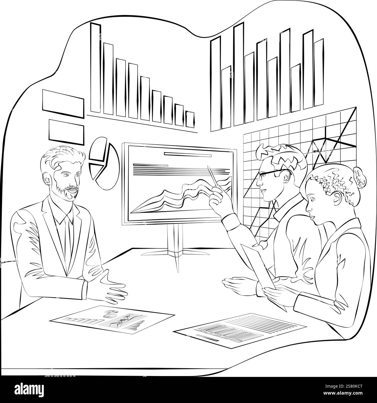 Group of people conduct stakeholder interviews to identify and ...