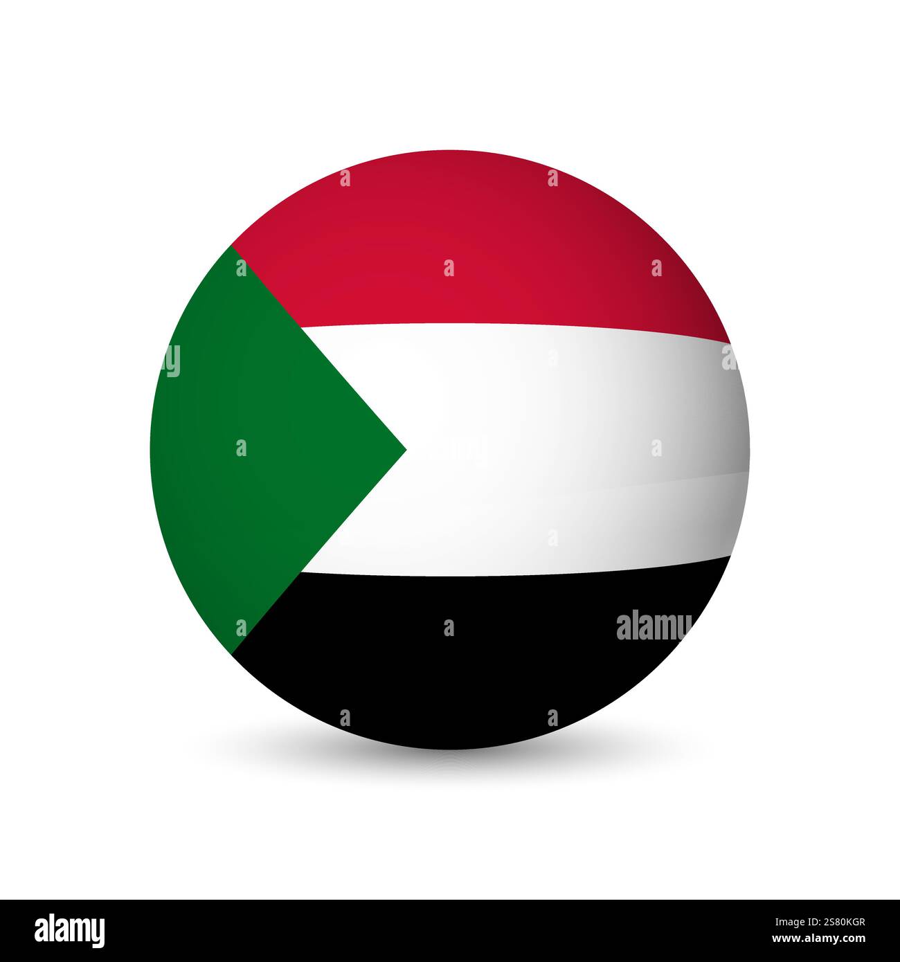 Sudan flag - 3D sphere in colours of flag representing a country ...