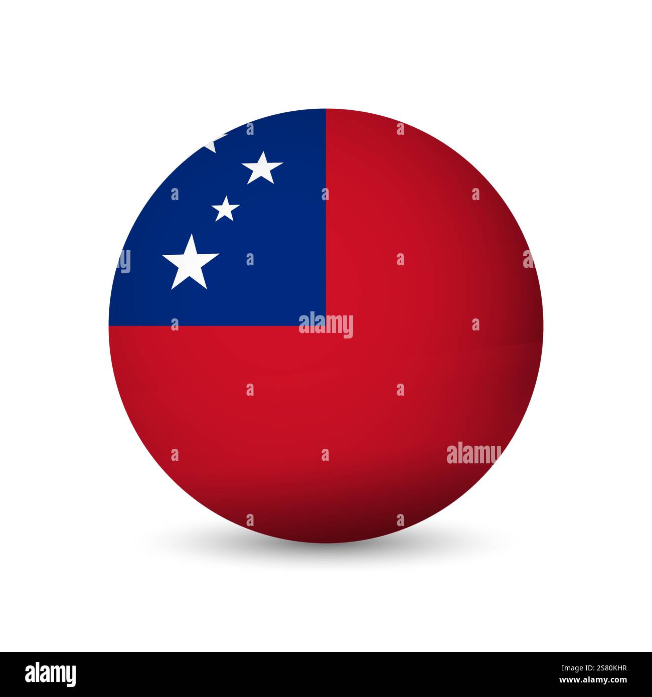 Samoa flag - 3D sphere in colours of flag representing a country ...