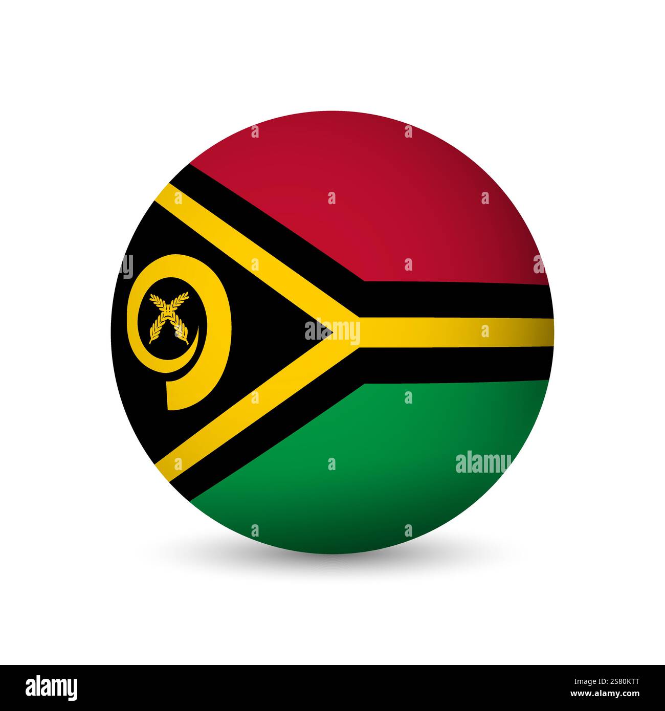 Vanuatu flag - 3D sphere in colours of flag representing a country ...