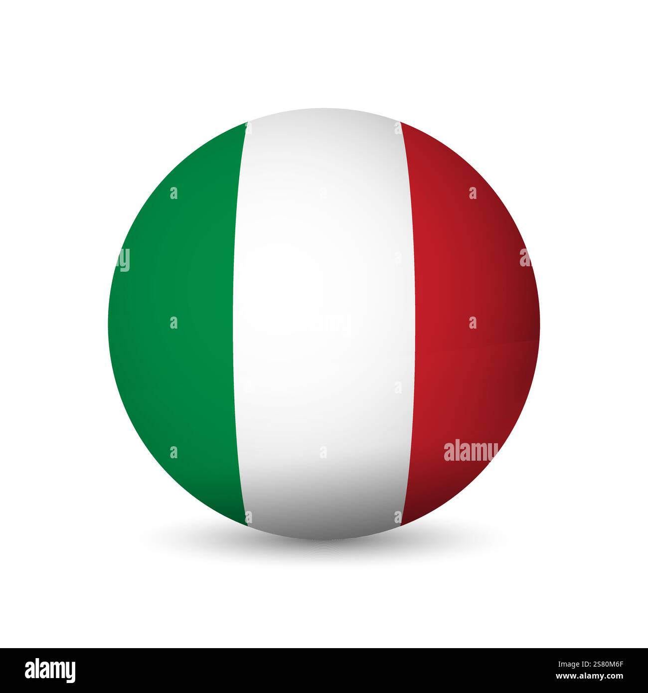 Italy flag - 3D sphere in colours of flag representing a country ...