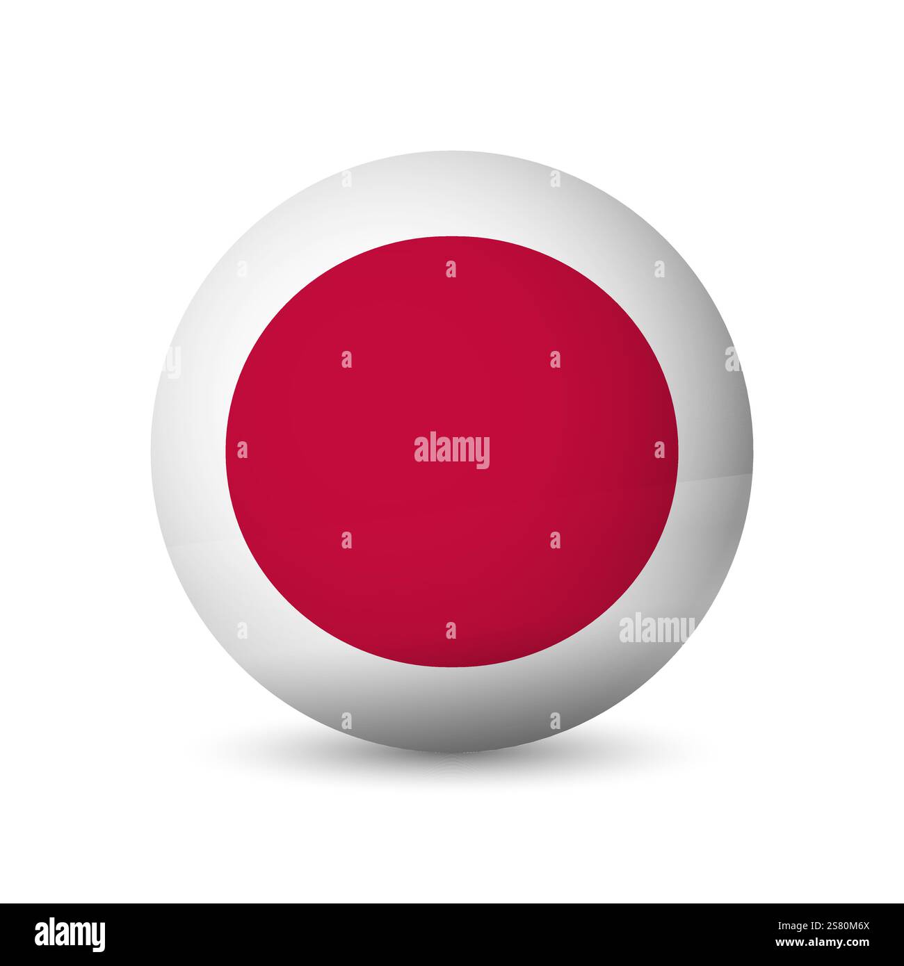 Japan flag - 3D sphere in colours of flag representing a country ...