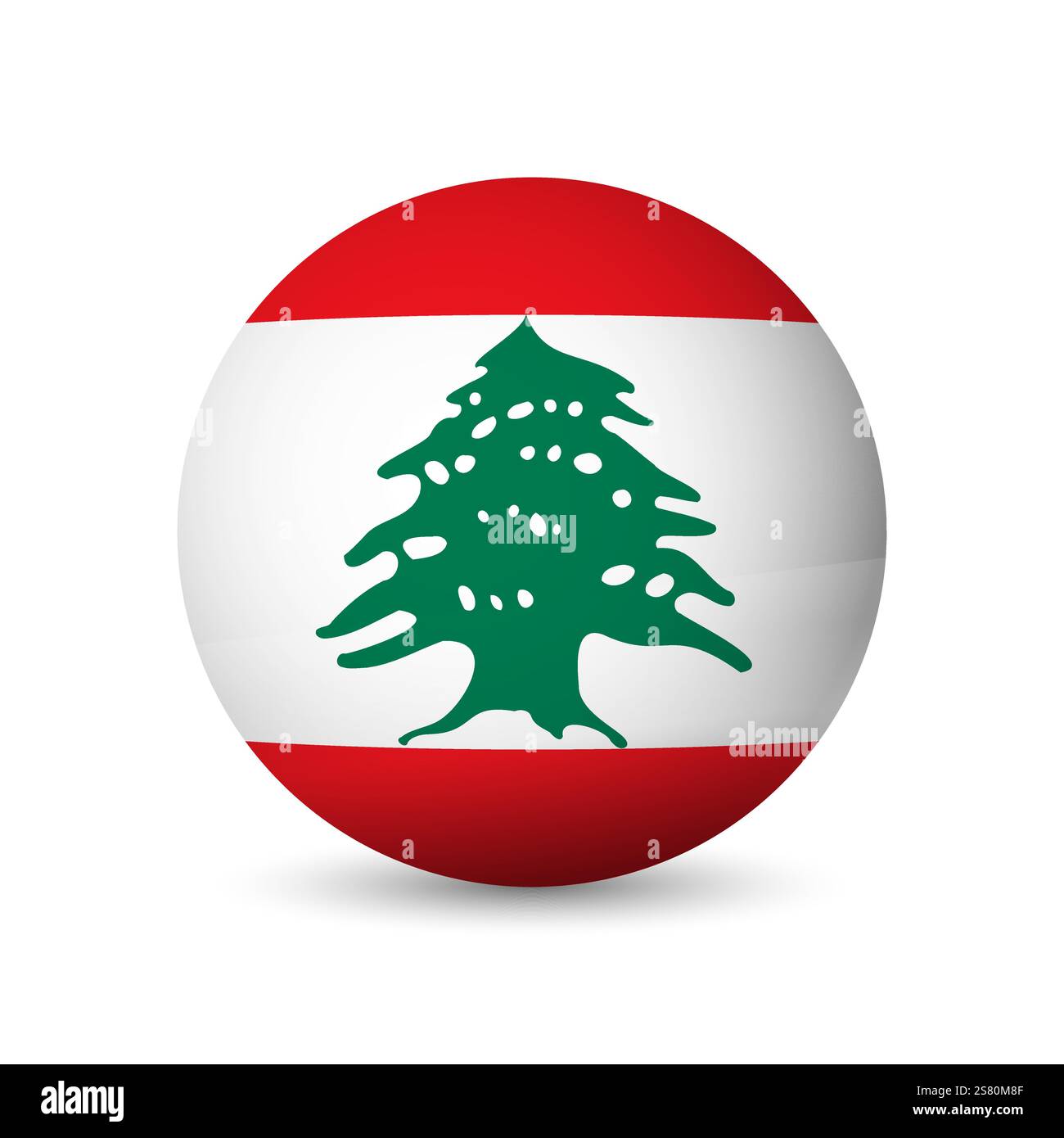 Lebanon flag - 3D sphere in colours of flag representing a country ...