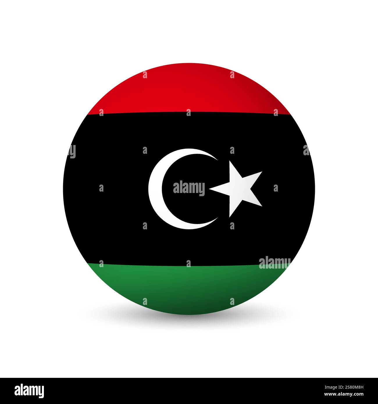 Libya flag - 3D sphere in colours of flag representing a country ...