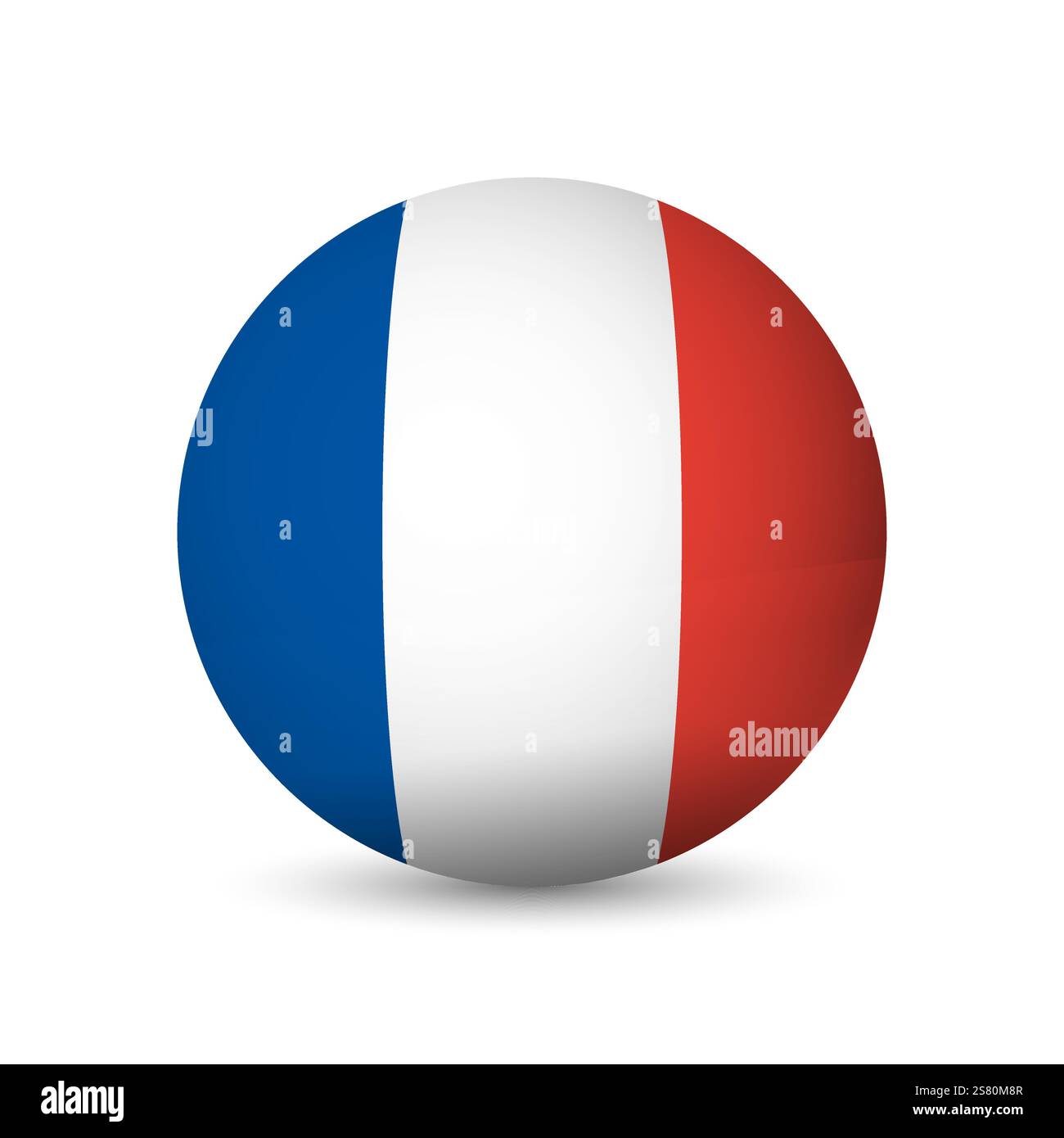 France flag - 3D sphere in colours of flag representing a country ...