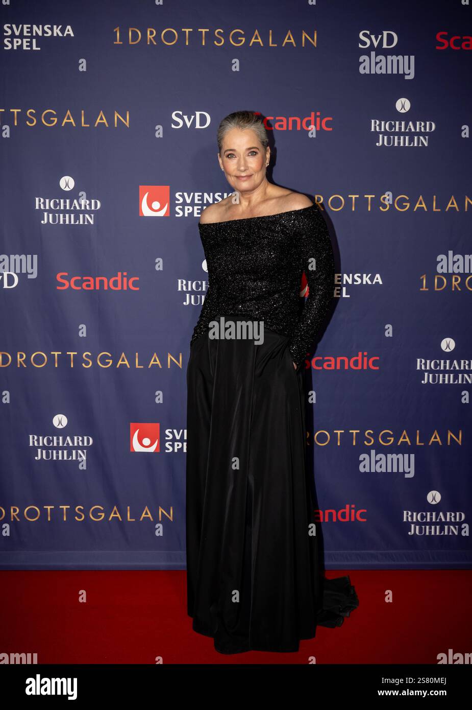 Stockholm, Sverige. 20th Jan, 2025. 250120 Agneta Sjödin anländer på ...