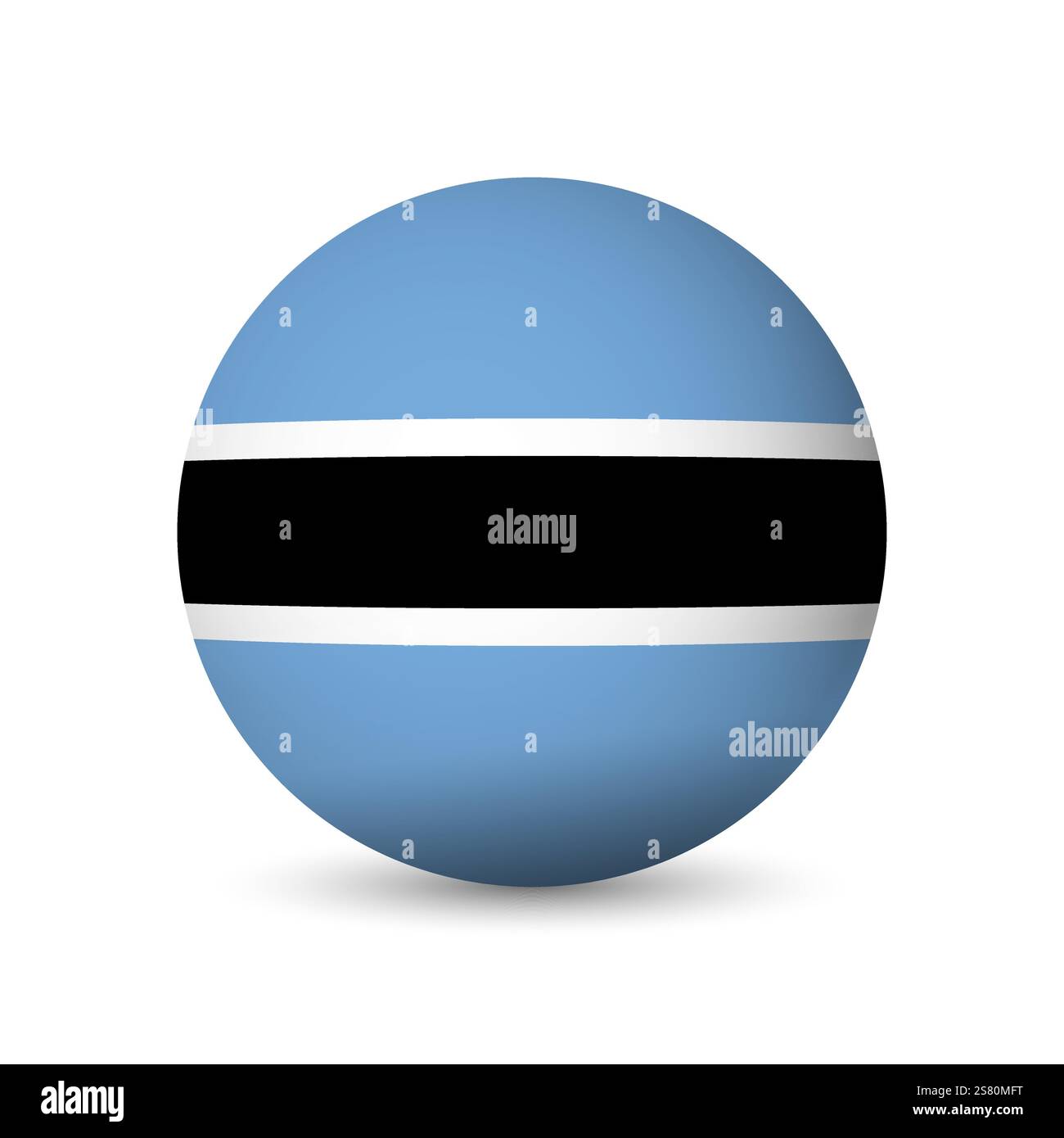 Botswana flag - 3D sphere in colours of flag representing a country ...
