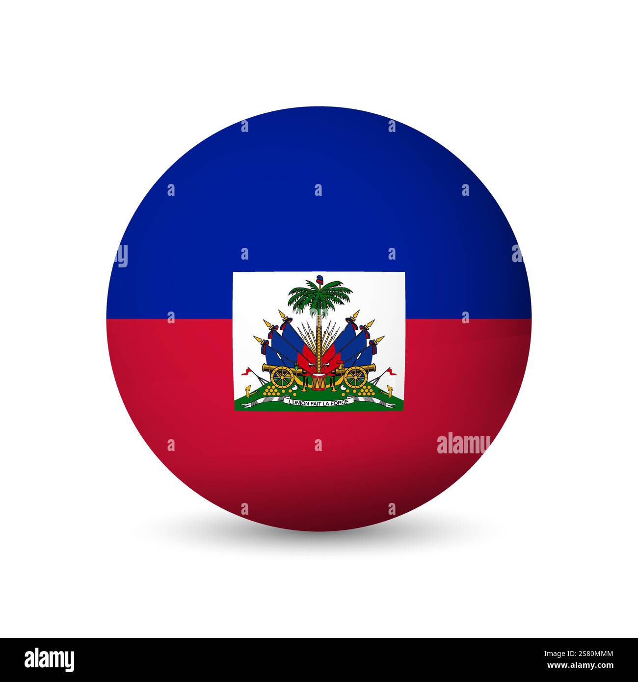 Haiti flag - 3D sphere in colours of flag representing a country ...