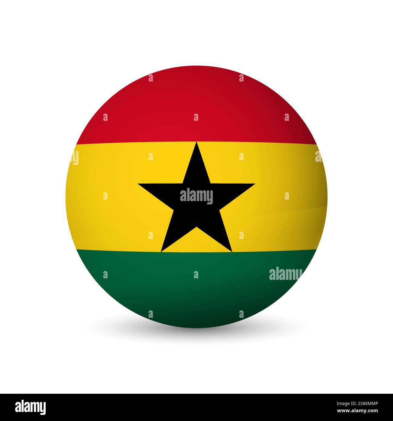 Ghana flag - 3D sphere in colours of flag representing a country ...