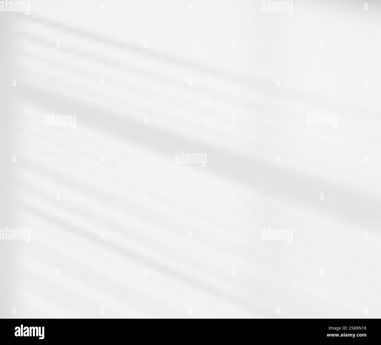 Soft Blinds Light Shadow Overlay on White Background for Minimalistic ...