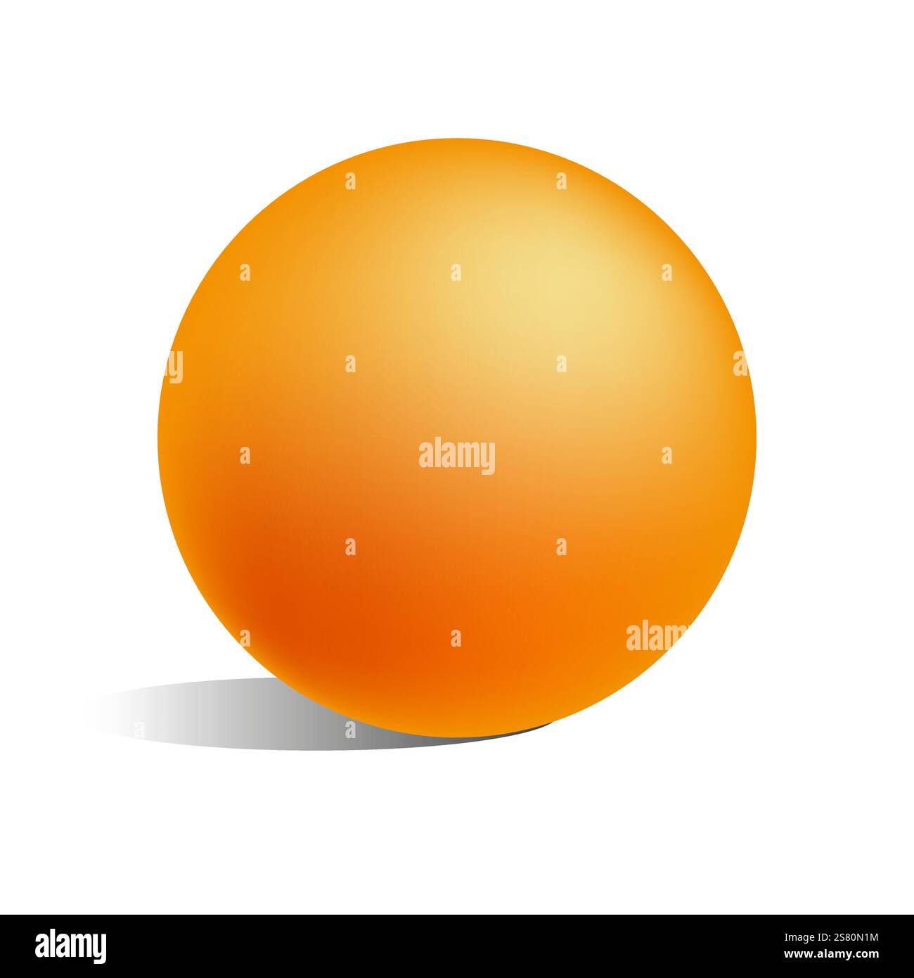 Orange gradient sphere. Smooth circular shape. Bright shadow effect ...