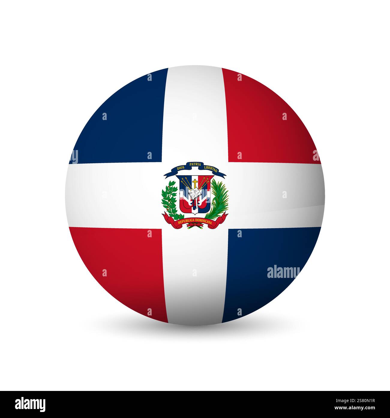 Dominican Republic flag - 3D sphere in colours of flag representing a ...