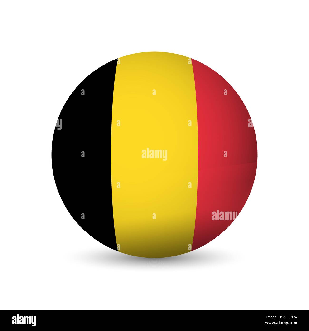 Belgium flag - 3D sphere in colours of flag representing a country ...